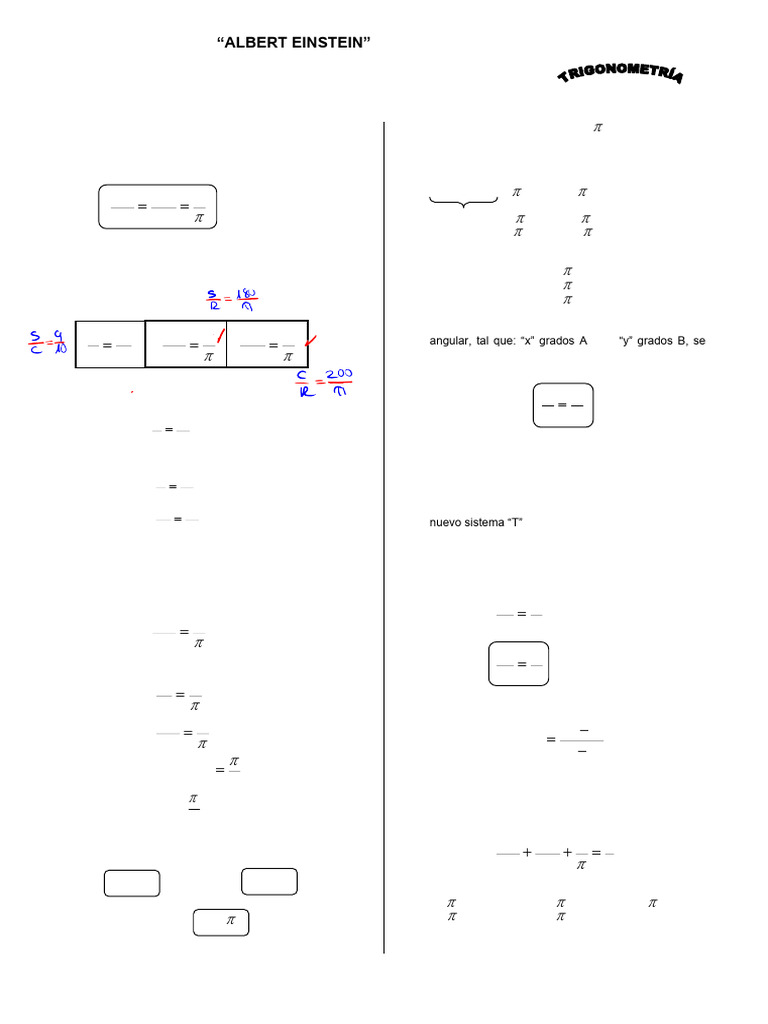 2 Sistemas Angulares (Fórmula de Conversión) - APUNTES | PDF | Notación ...