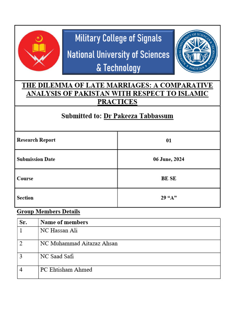 The Dilemma of Late Marriages (Final) | PDF | Marriage | Sharia