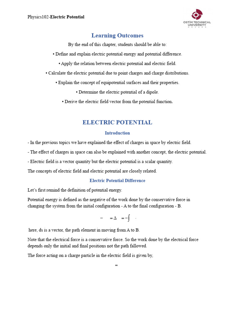 Chapter_23 Lecture Notes | PDF | Electronvolt | Electric Field