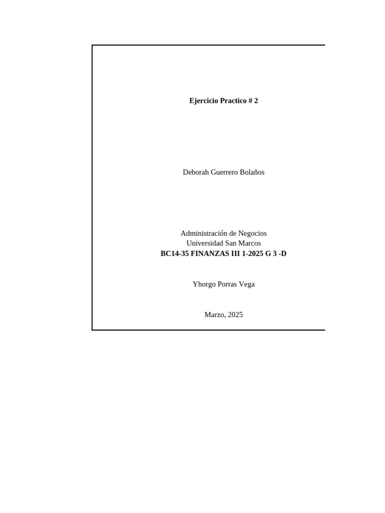 Ejercicio Practico 2 - Deborah Guerrero Bolanos | PDF