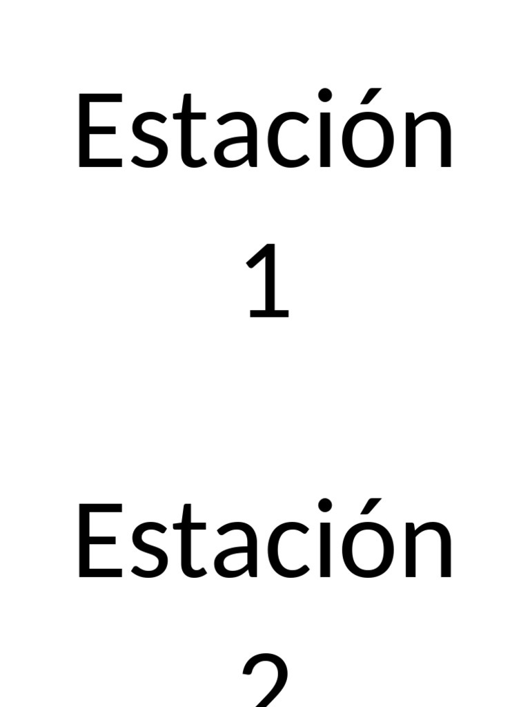 Estación 1 | PDF