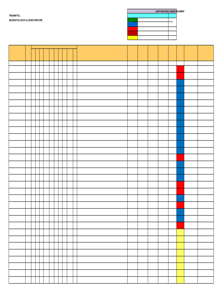 Shop Drawings Log Template | PDF | Bedroom | Home