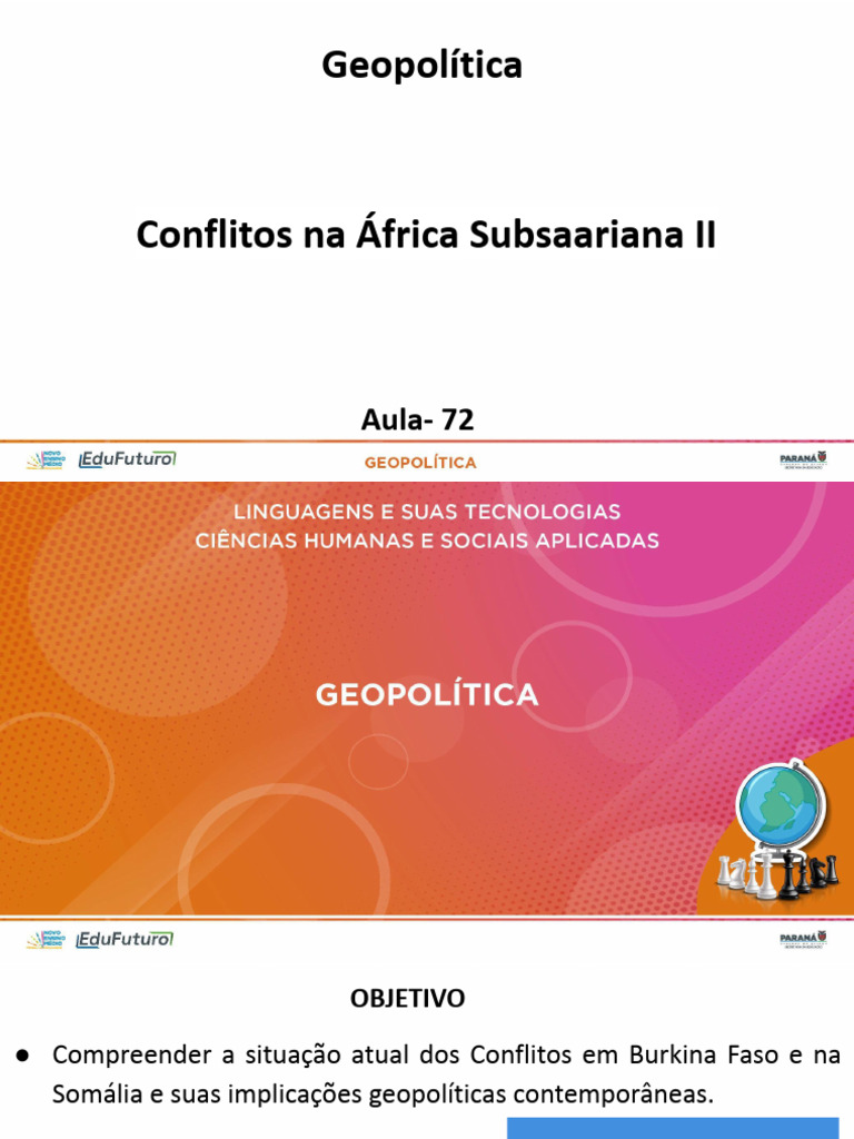 3a - Serie - Aula - 72 - Mapa Mental | PDF | Somália | Geopolítica
