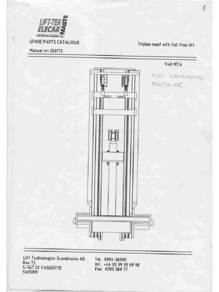 Comprehensive Parts List for Combilift | PDF | Piston | Axle