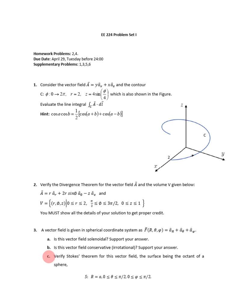 EE224 HWs Wsolutions 2022 | PDF | Capacitor | Sphere