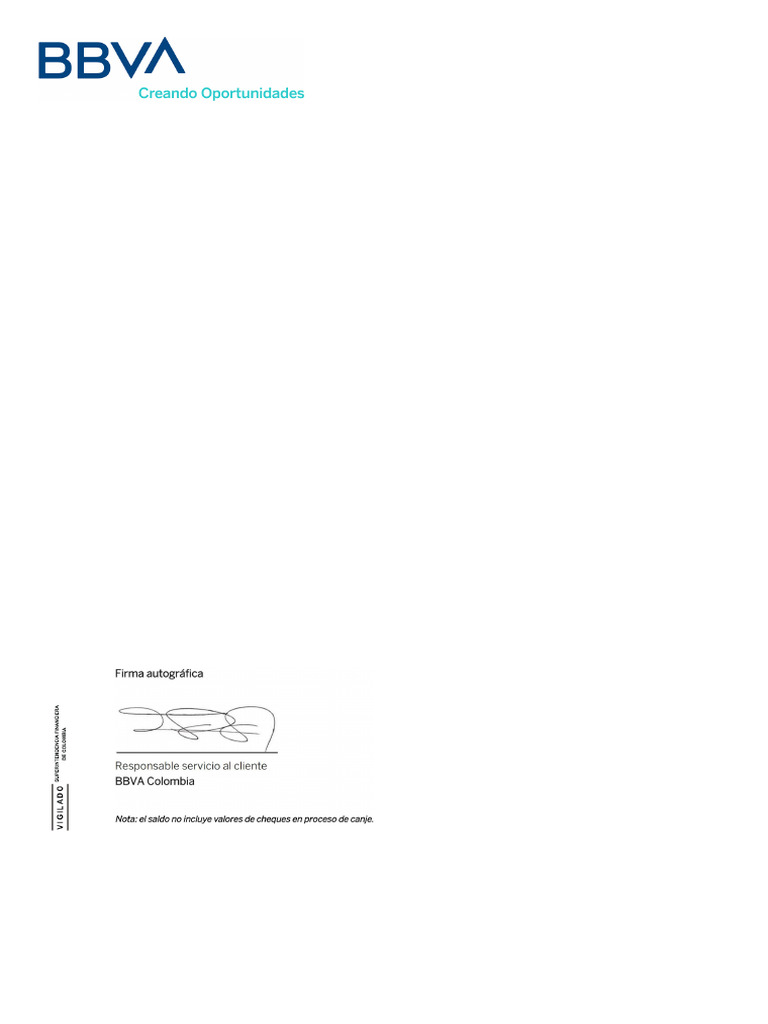 Certificado Bancario BBVA | PDF