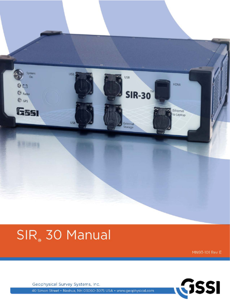 GSSI-SIR-30-Manual | PDF | Usb | Microsoft Windows