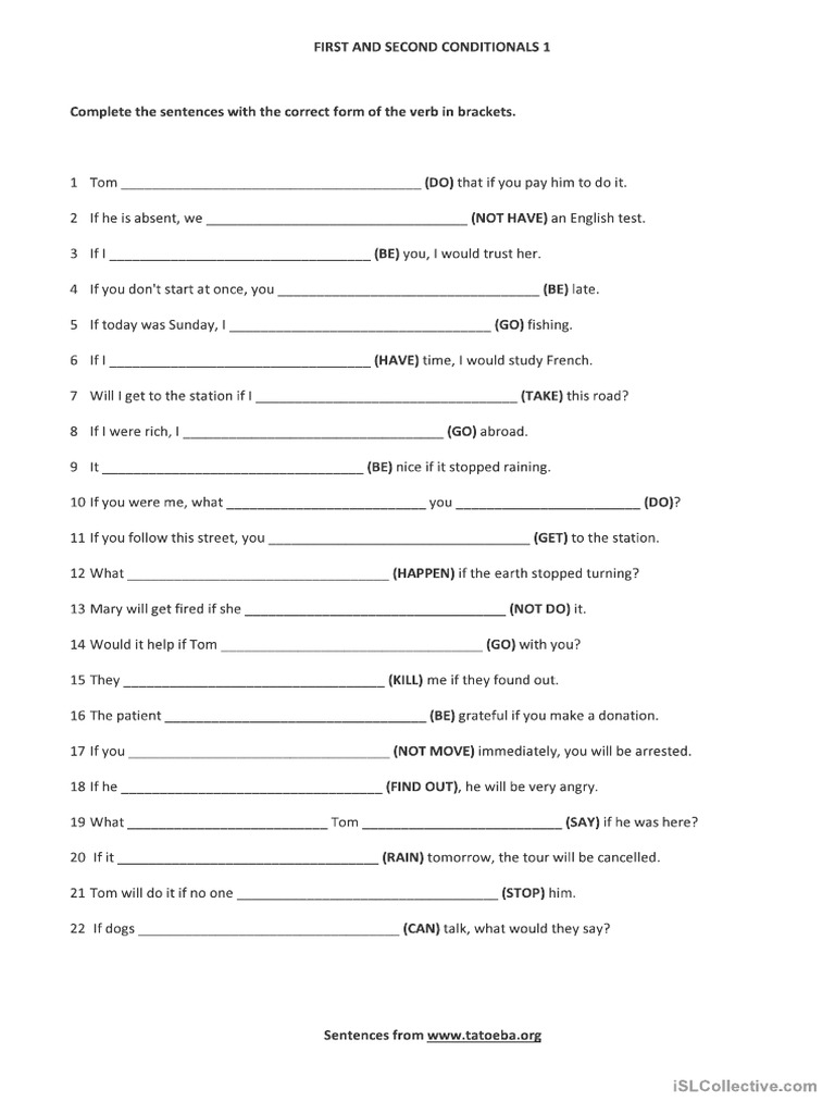 Conditionals 1 2 | PDF