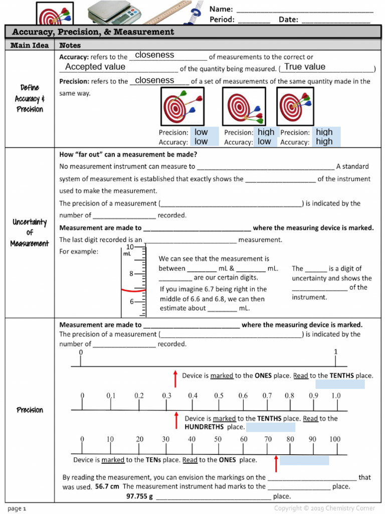 Accuracy, Precision, & Measurement | PDF