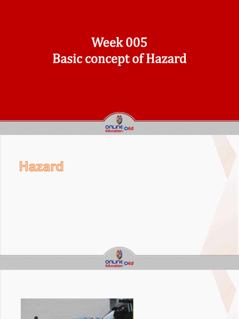 Week 005-Presentation Basic Concept of Hazard | PDF