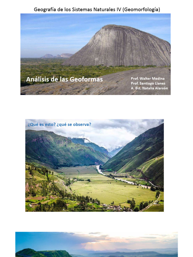 Unidad 1 Geoformas.pptx | PDF | Geomorfología | Terreno
