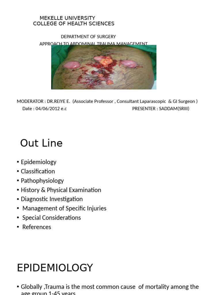 Abdominal Trauma Management Guidelines | PDF | Diseases And Disorders ...
