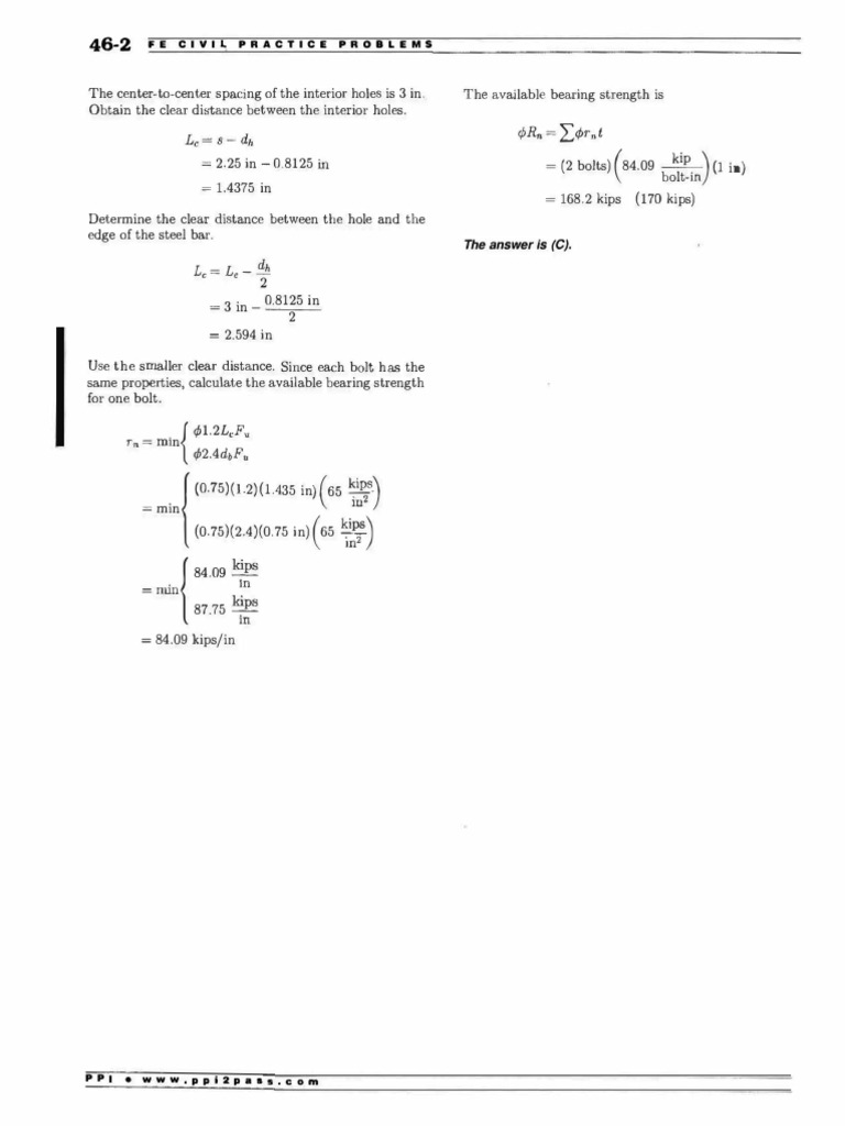 In-In: Determine The Clear Distance Between The Hole and The Edge of ...