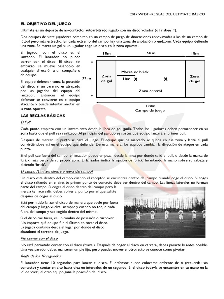 Reglas Básicas del Ultimate Frisbee | PDF | Deportes | Deportes de equipo