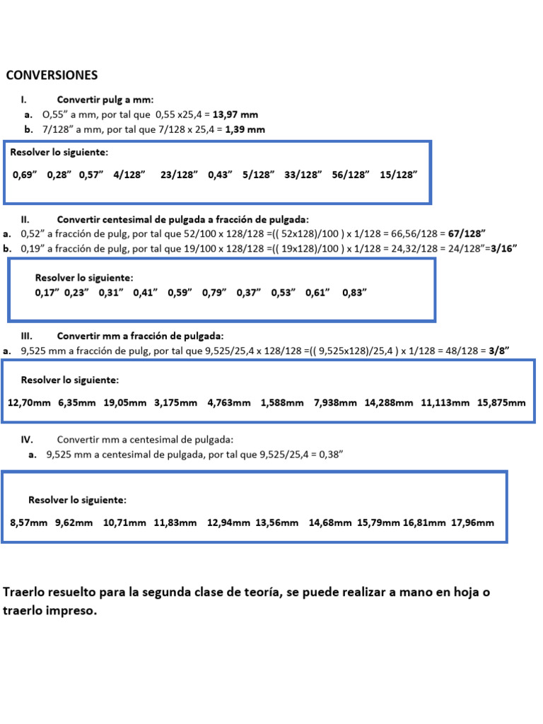 tarea de conversiones | PDF