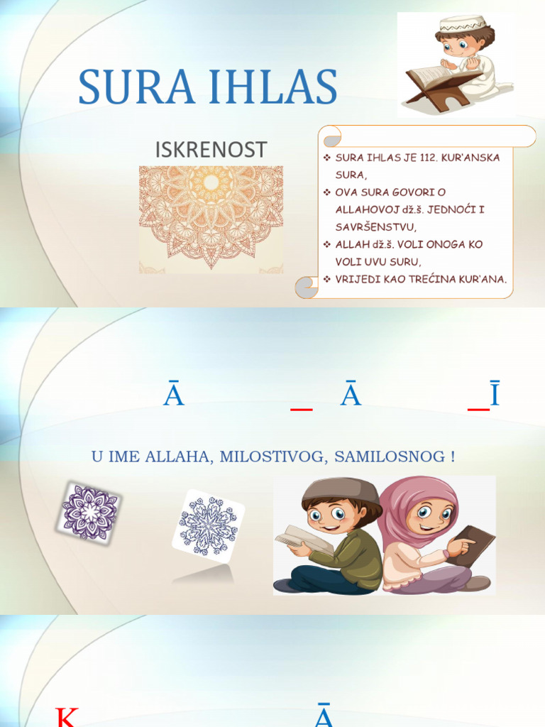 Sura Ihlas - Ucitelj - Ucenici | PDF