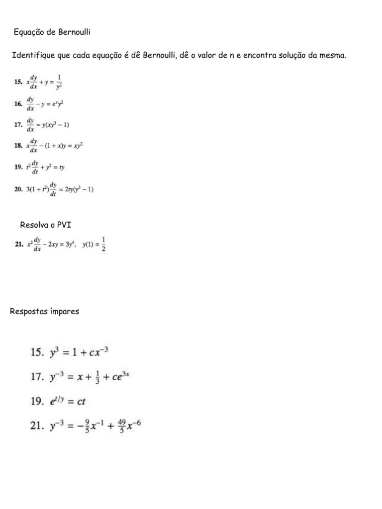 Lista Edo Bernoulli | PDF