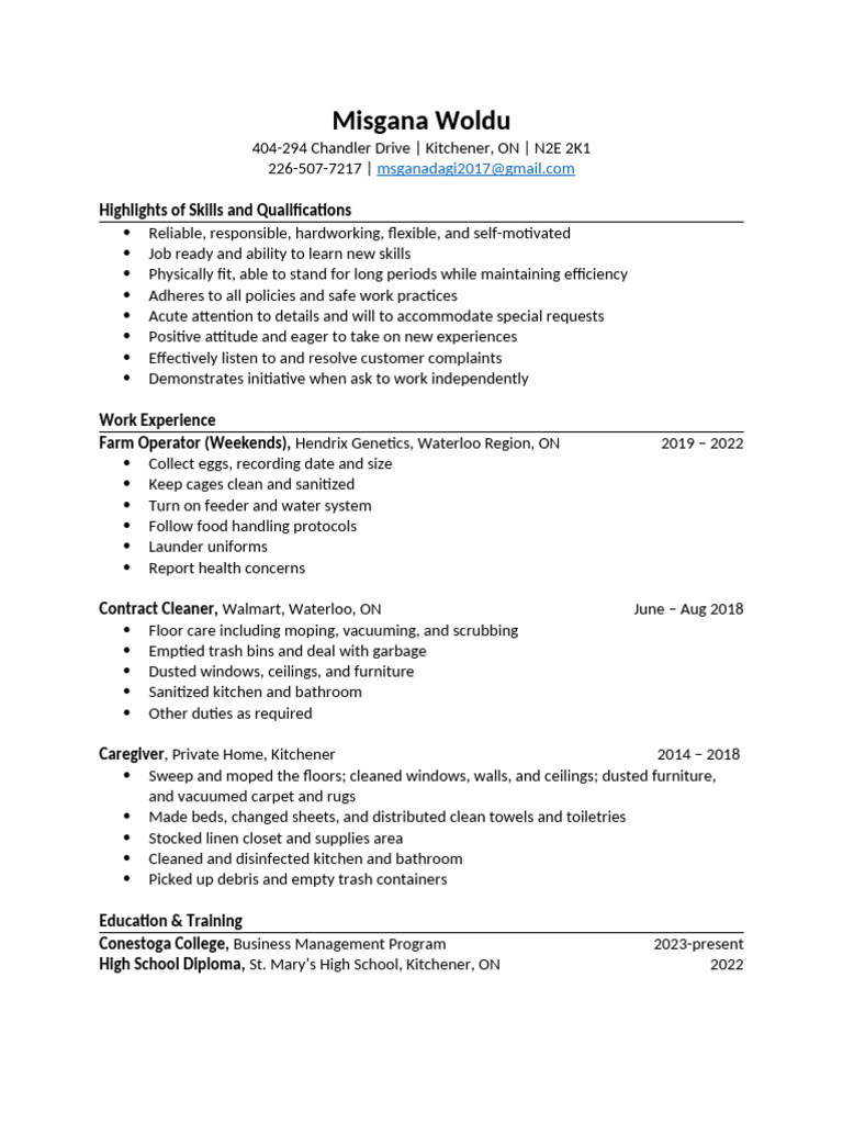 Woldu, Misgana | PDF