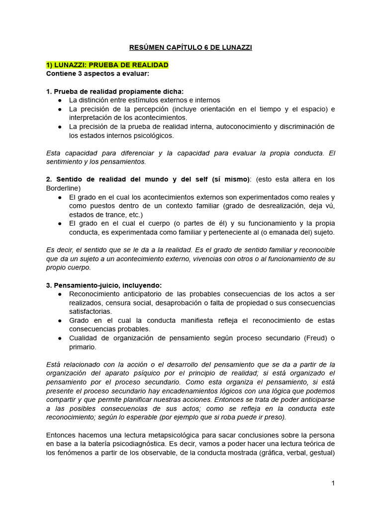 CAP 6 LUNAZZI RESUMEN | PDF | Pensamiento | Percepción