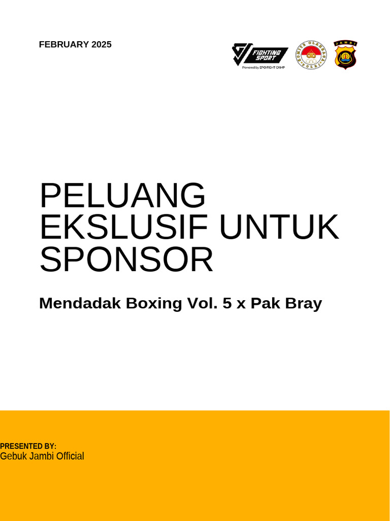 LIGHT - Project Proposal Mendadak Boxing Vol. 5 | PDF