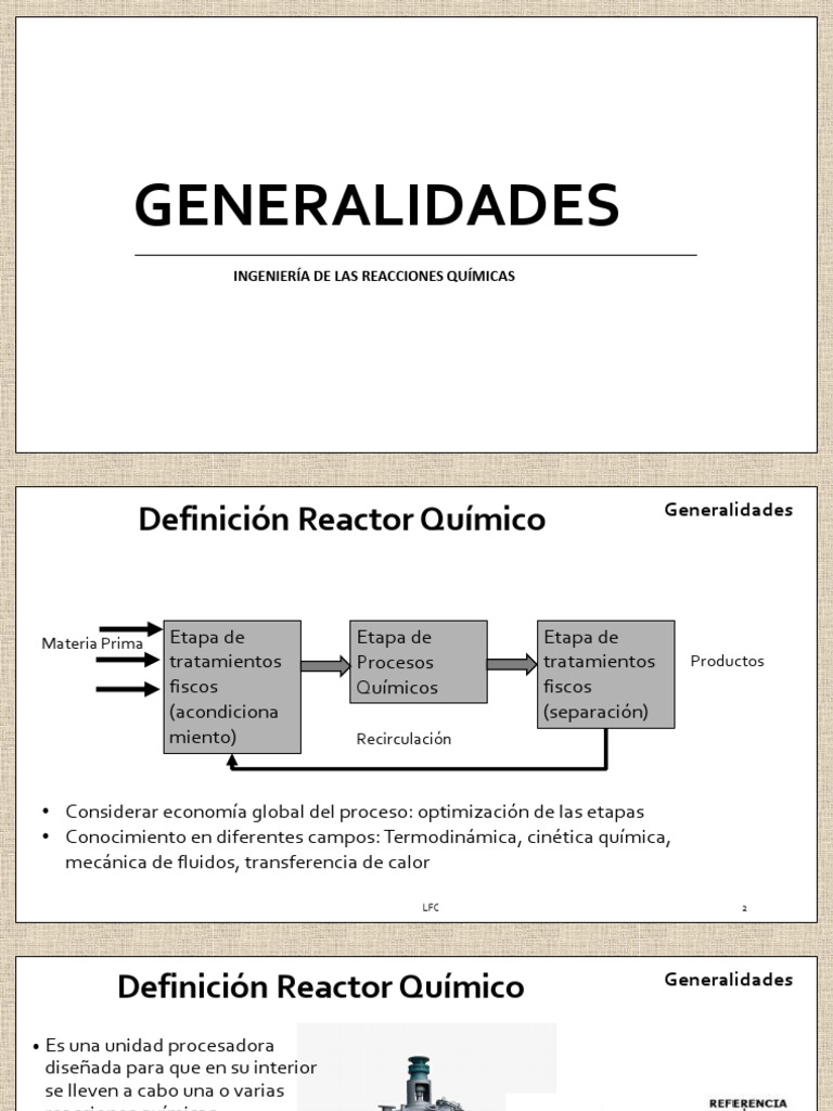 1 Clasificacion Reactores | PDF | Reactor Quimico | Química