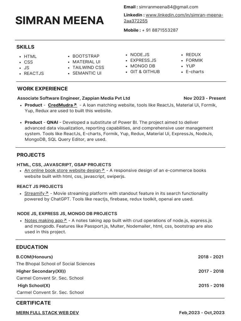 Simran_Meena's_Resume-1-7 | PDF