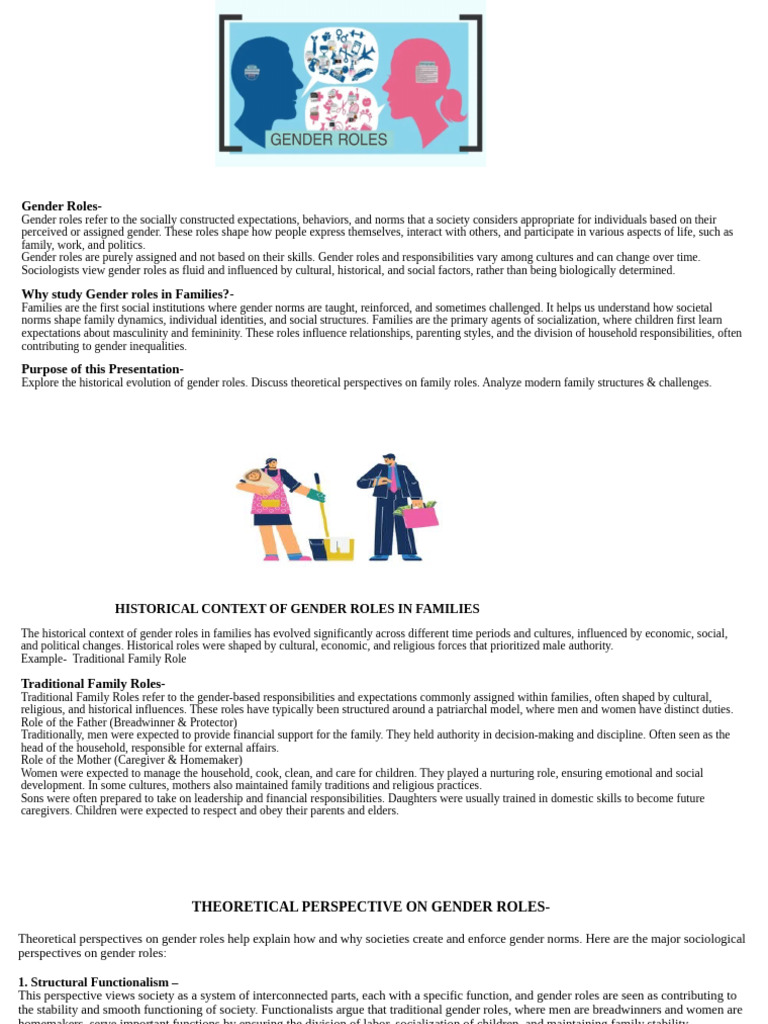Evolution of Gender Roles in Families | PDF | Gender Role | Gender