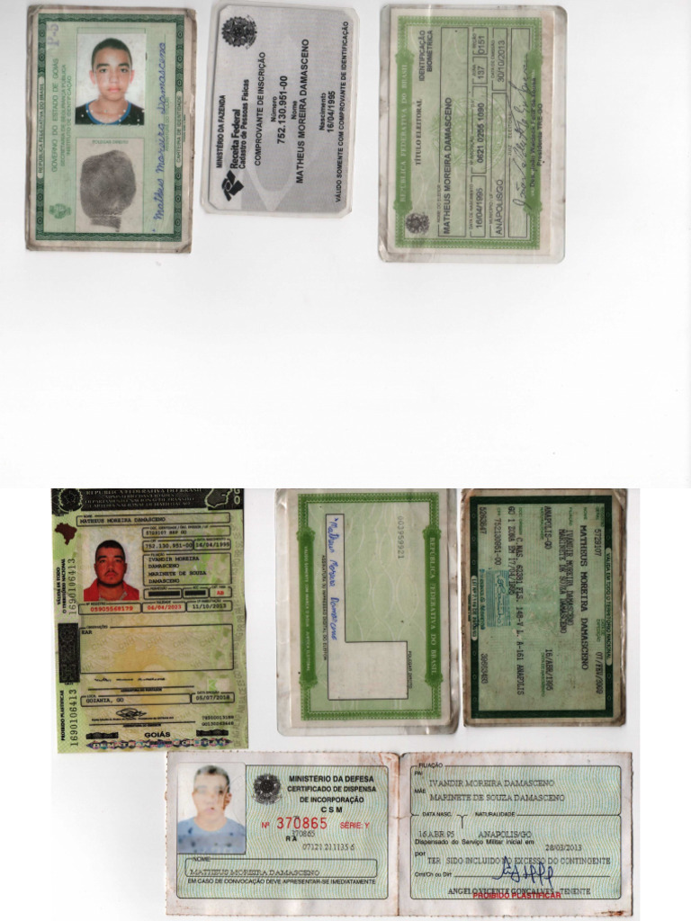 RG CPF Matheus 1 | PDF