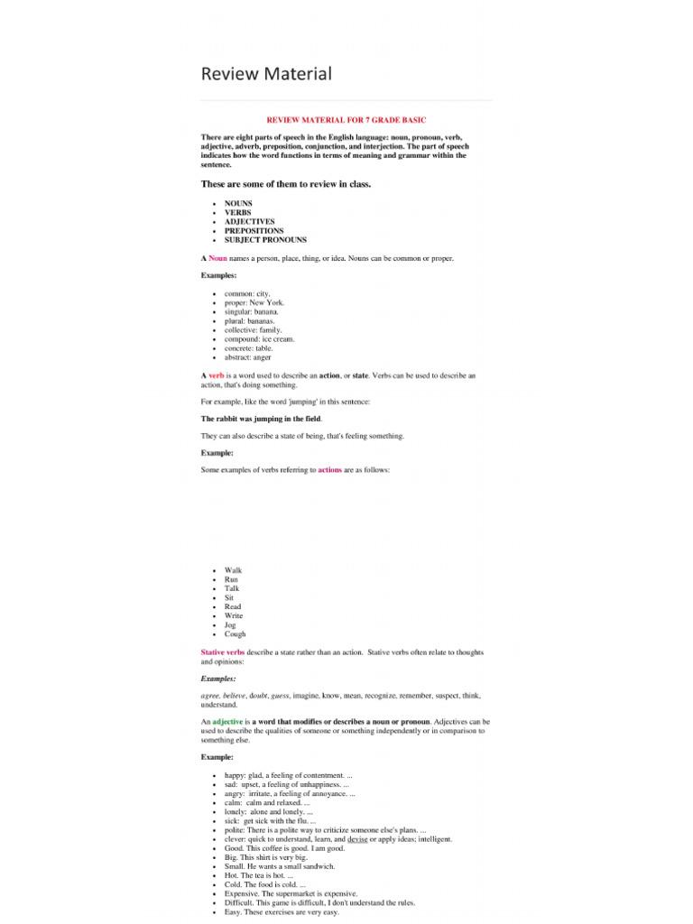 Review Material INGLES DE IVANNA - 00001 | PDF