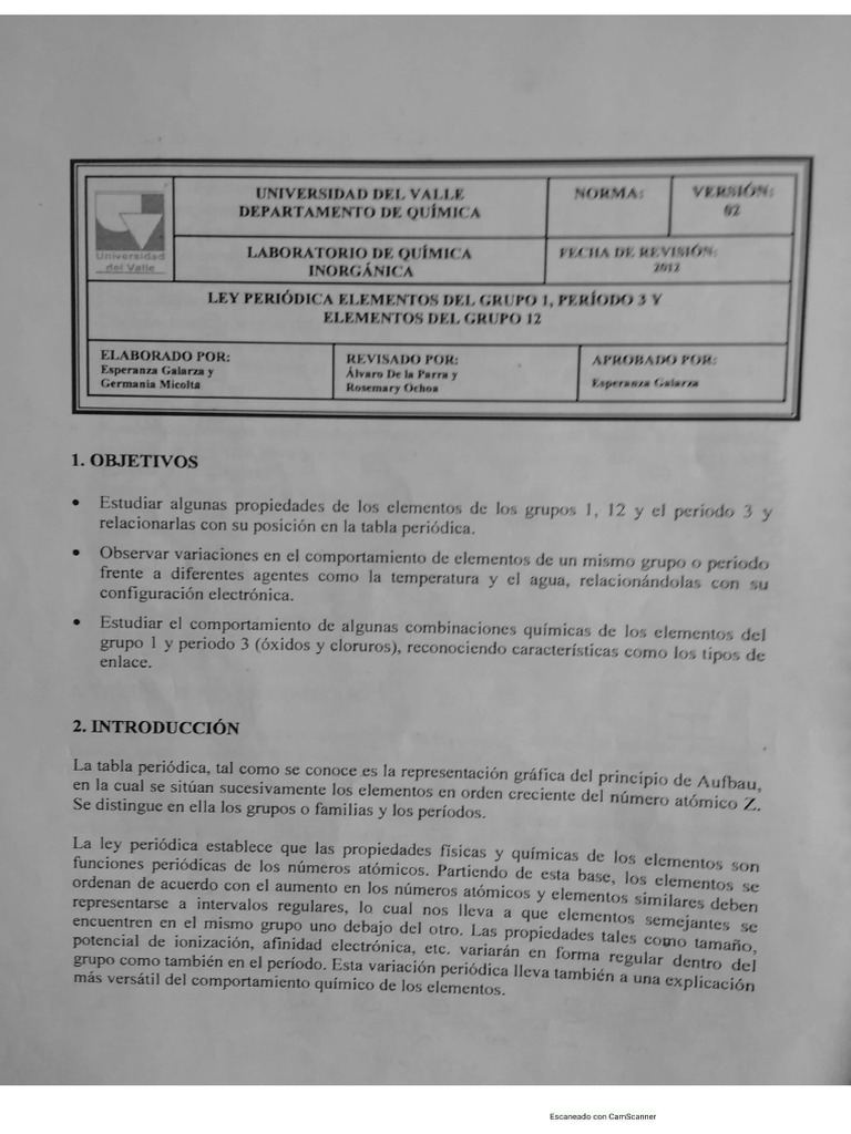 Ley Periódica | PDF