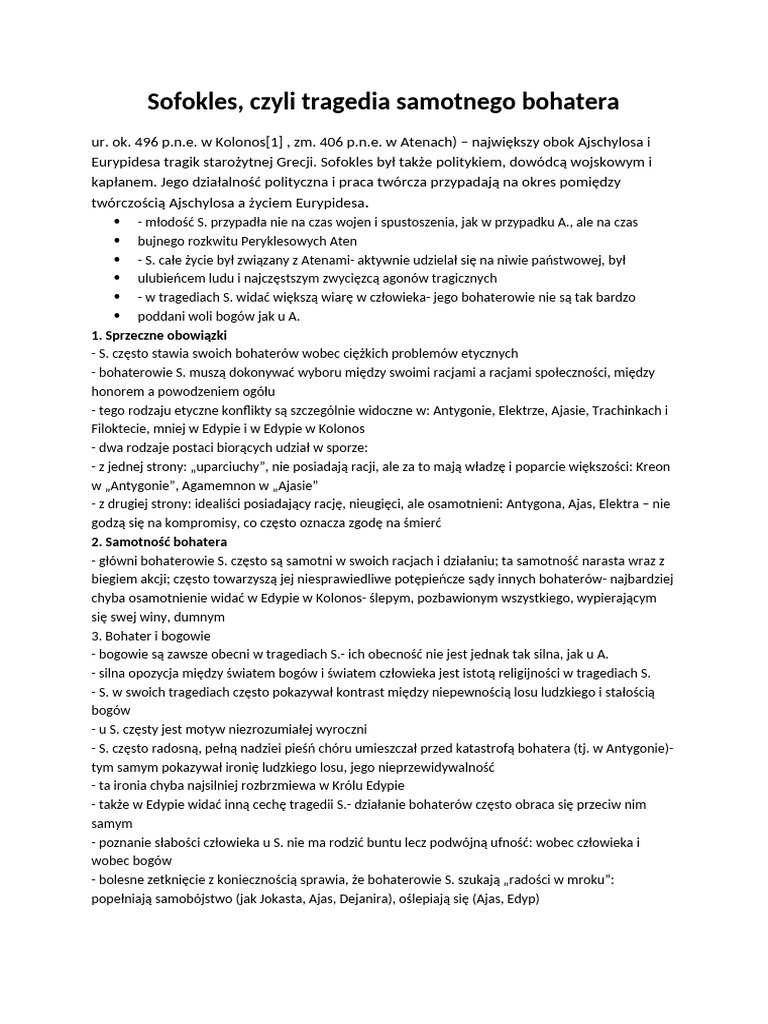 5.sofokles Krol Edyp | PDF