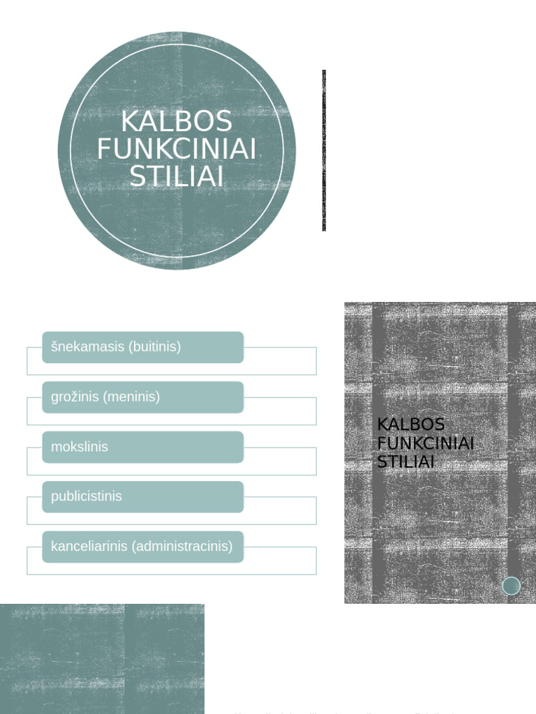 Kalbos Funkciniai Stiliai | PDF