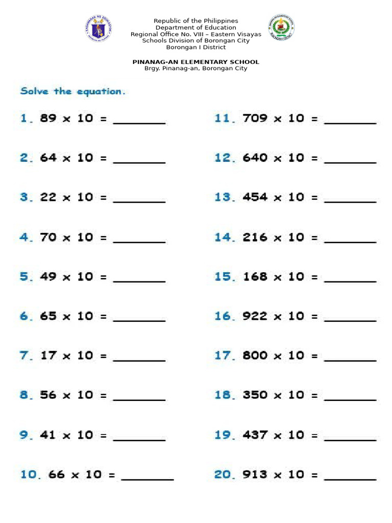 SEM BREAK Worksheets G4 | PDF