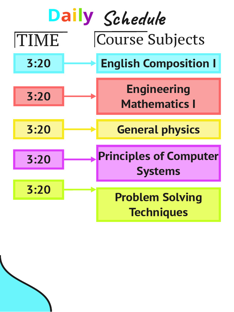 My Daily Schedule | PDF