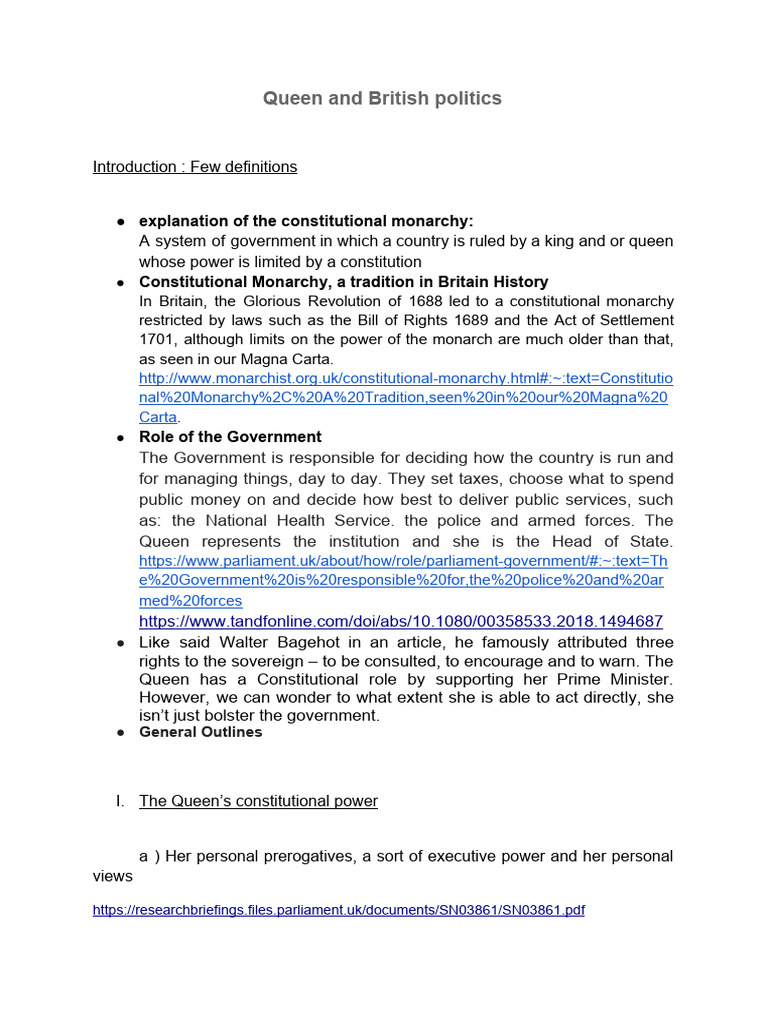 Anglais Exposé Marie Et Mattéo | PDF | Monarchy Of The United Kingdom | Devolution