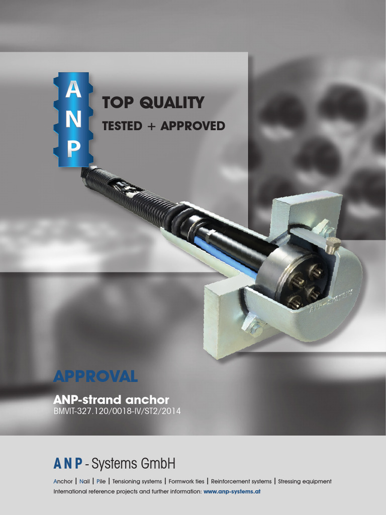 ANP Strand Anchor Approval Document | PDF | Prestressed Concrete ...