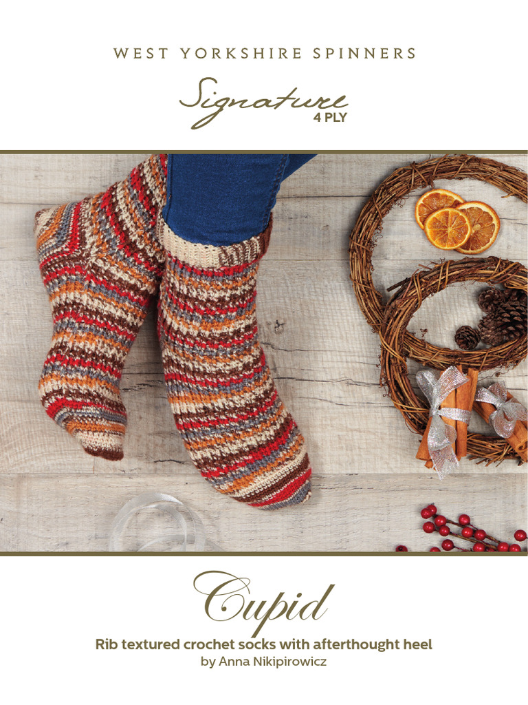 Wys Signature 4ply Cupid Rib Textured Crochet Socks Fp0009 | PDF ...
