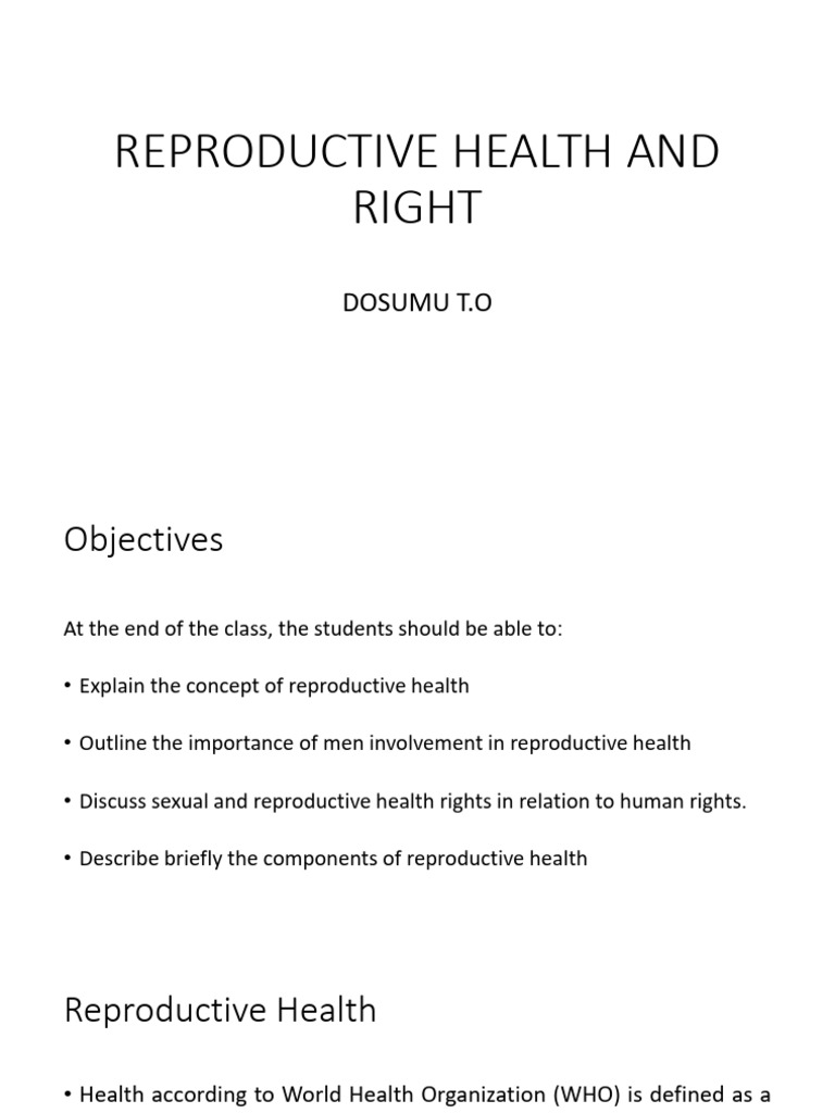Understanding Reproductive Health Rights | PDF | Reproductive Rights ...