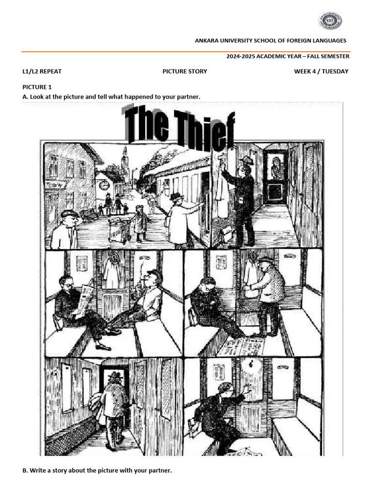 Picture Story Activities for L1/L2 Students | PDF