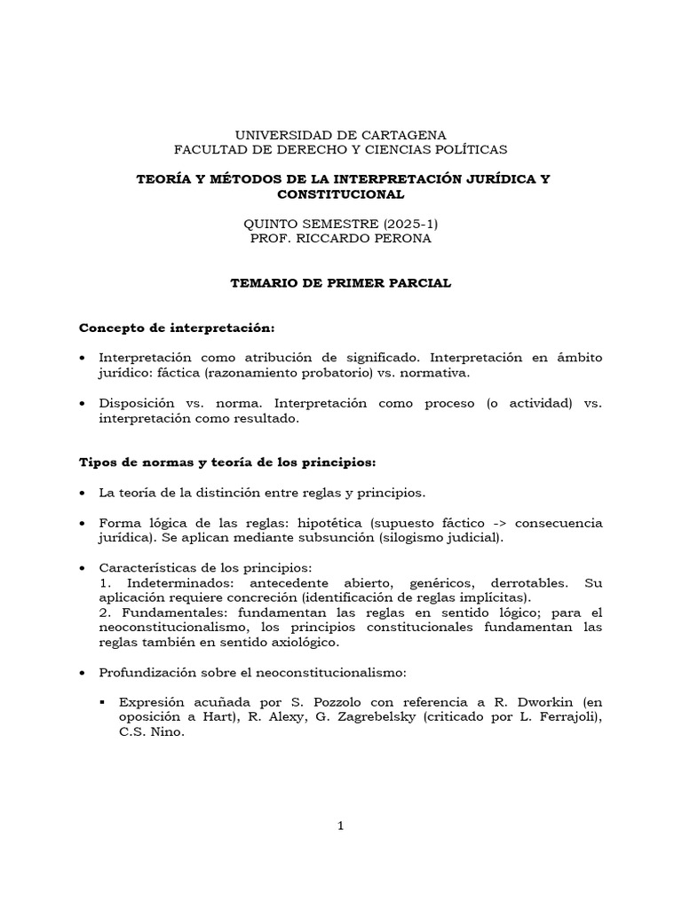 Temario Primer Parcial | PDF | Constitución | Justicia