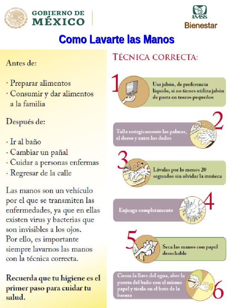 Cartel Lavado de Manos Población Pasos | PDF