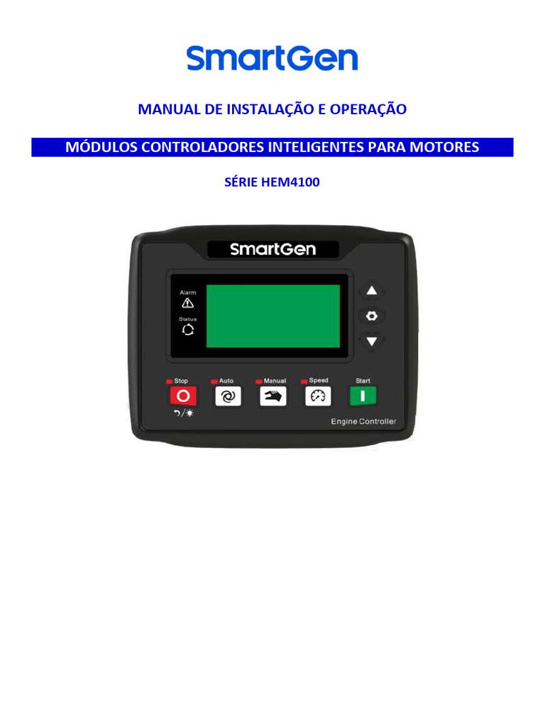 Manual do Controlador Smartgen HEM4100 | PDF | Automação | Motores