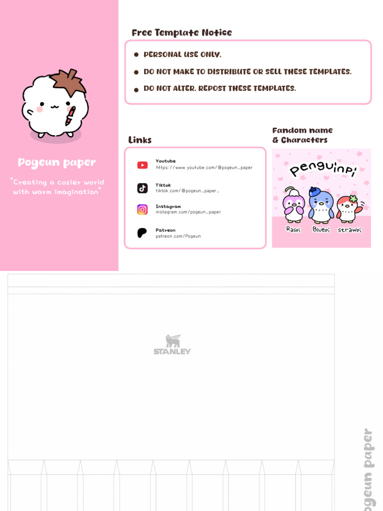 Pogeun Paper Printable Templates | PDF