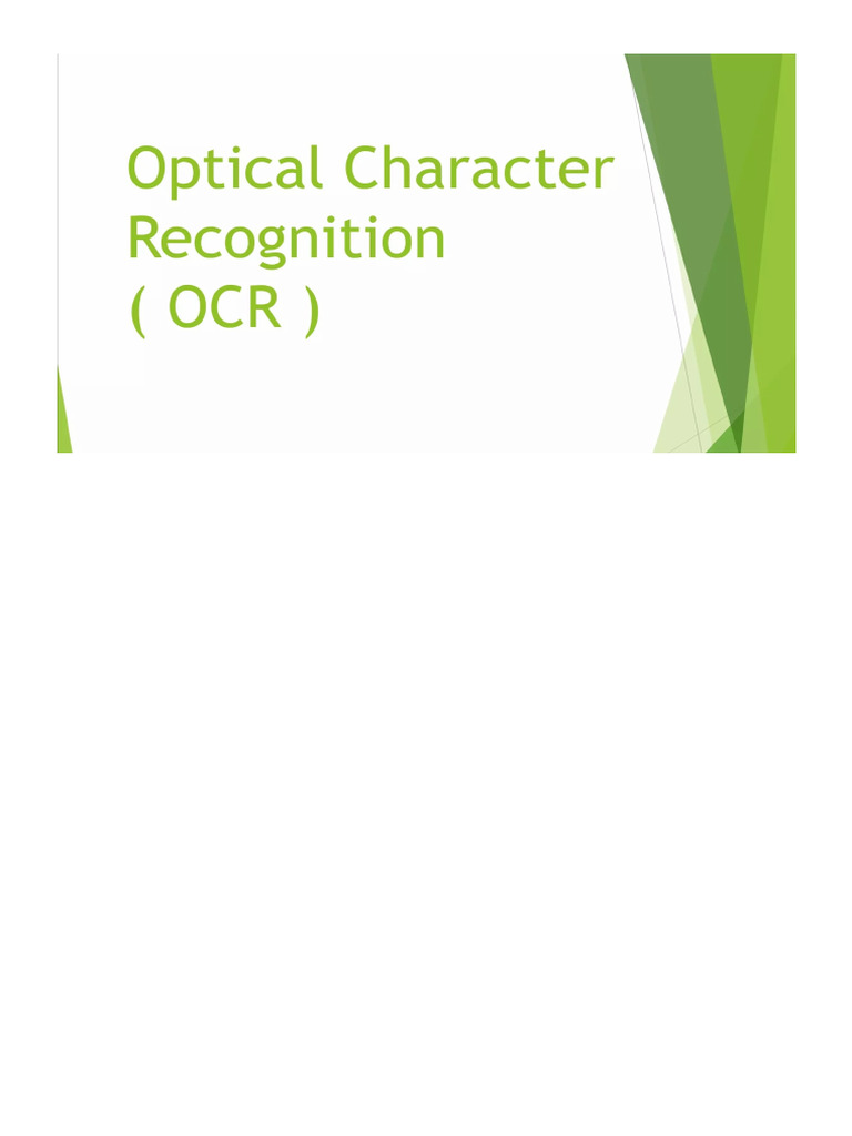 OCR | PDF