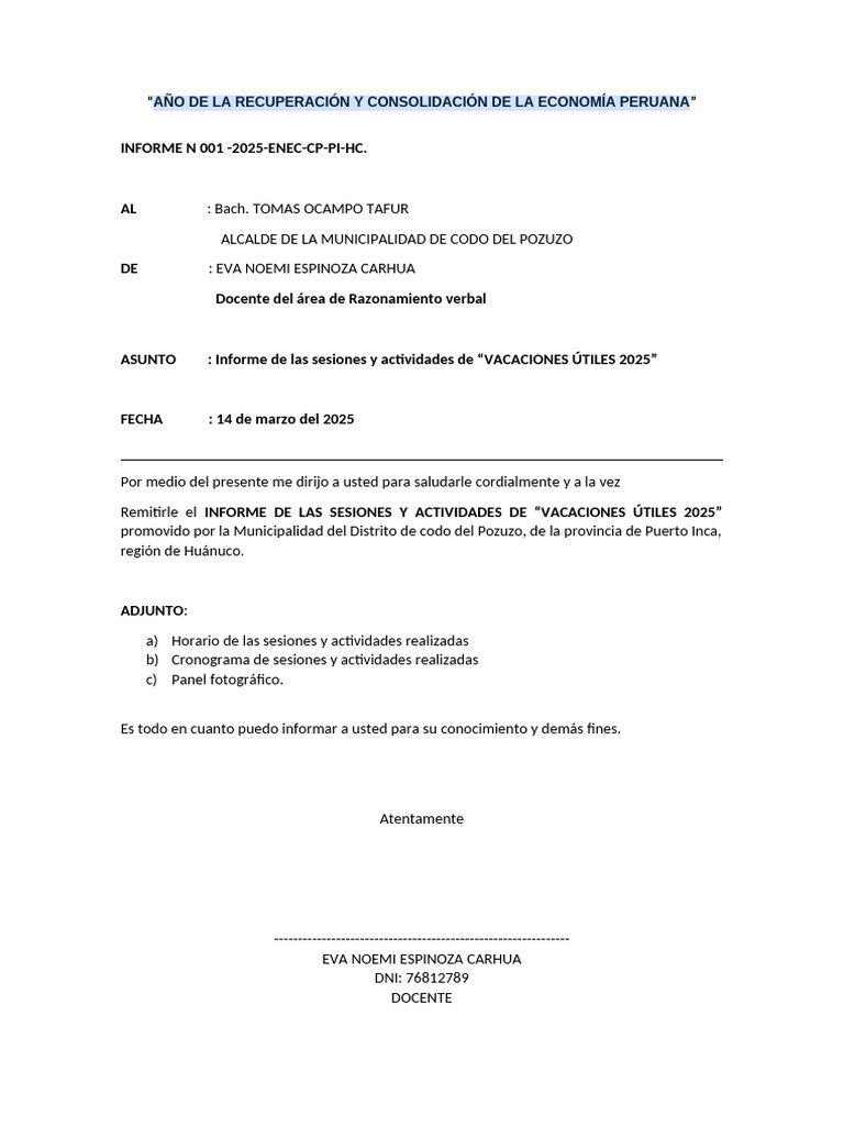 Año de La Recuperación y Consolidación de La Economía Peruana | PDF
