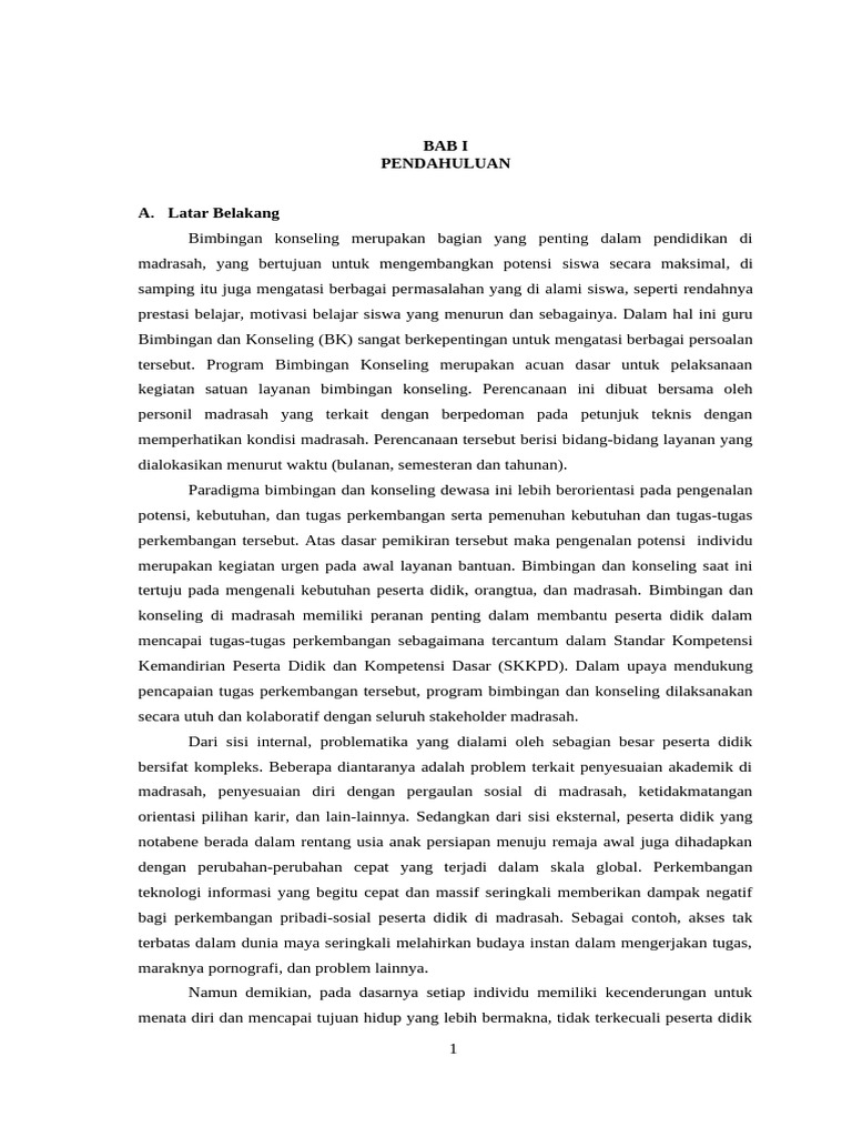 Program Kerja BK 2024-2025 | PDF