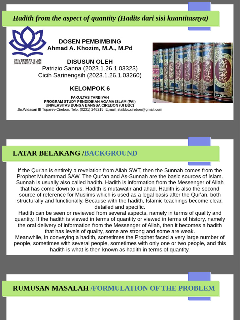 Hadith From The Aspect of Quantity | PDF | Hadith | Banu Hashim