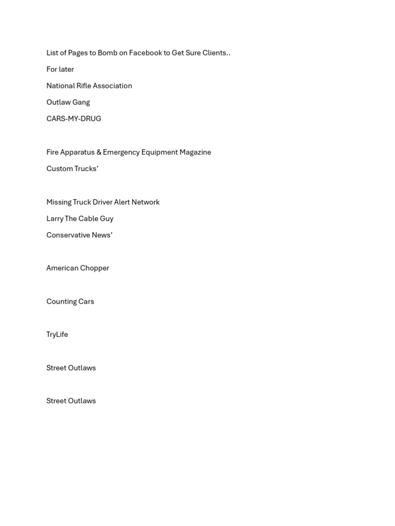 Pages To Get Sure Client On FB | PDF