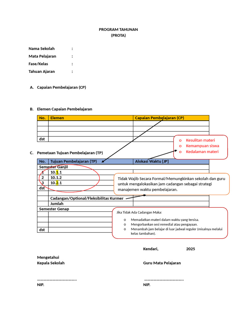 Form Program Tahunan | PDF