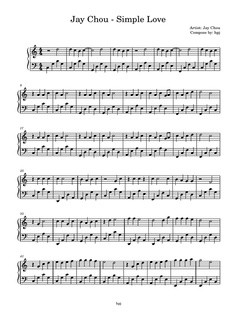 簡單愛 Simple - Love - - - Jay - Chou | PDF | Albums | Rock Albums